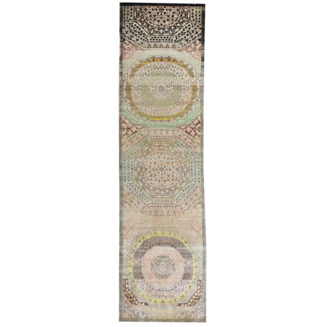 Transitional Silk Beige Handknotted Rug