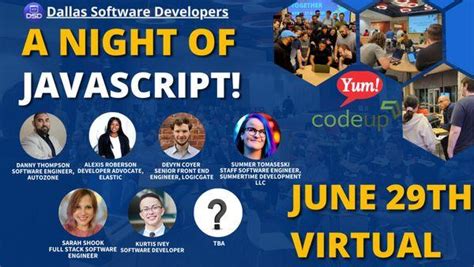 Danny Thompson On Linkedin A Night Of Javascript Virtual 7 Speakers