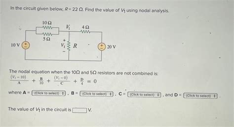 solved in the circuit given below r 22Ω find the value of