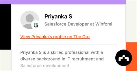 priyanka s salesforce developer at winfomi the org