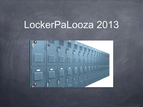 Locker Assignment Ppt