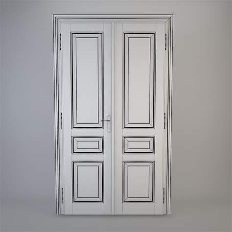 3d Classical Double Door