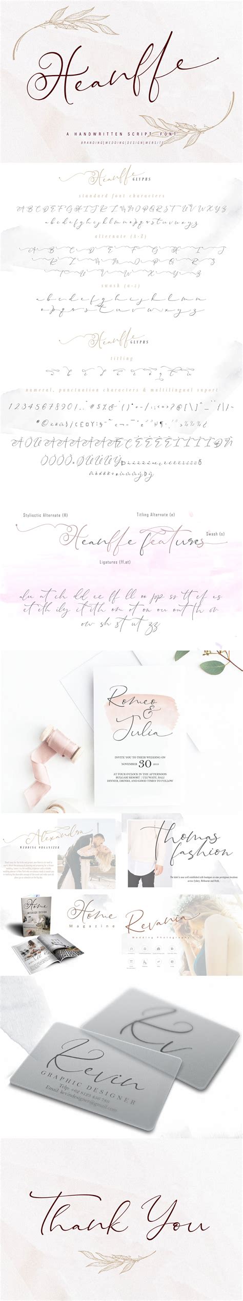 FREE Heanffe Elegant Script Font Behance