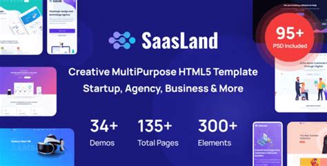 Saasland Creative Html5 Template For Saas Startup And Agency Bliter Gpl