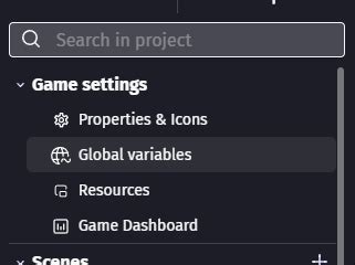 Opening Global Variable Window Should Include Scene Variables Tab