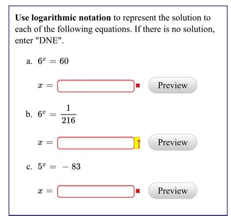 Solved Use Logarithmic Notation To Represent The Solution To Chegg Com
