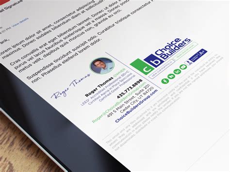 Custom Html Email Signature For A Custom Home Builder Behance