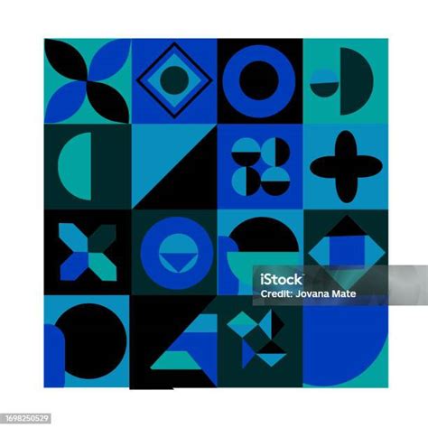 트렌디한 네오 기하학적 패턴 벡터 배경 기하학 추상 인쇄 디자인 Op Art Neo 기하학 Bauhaus 0명에 대한 스톡 벡터