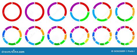 Circle Arrows Diagram Graph Set Pie Business Chart Circle Diagram