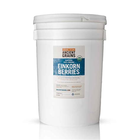Organic Einkorn Berries In Super Pails Grand Teton Organic Wheat