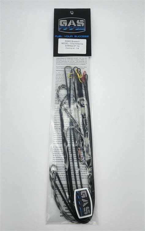 Bowtech 101st Airborne White And Black Speckle With Black Serving Gas Bowstrings