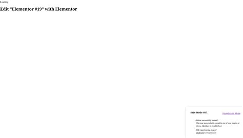 Error Loading Edit Elementor Relementor