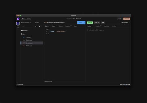 github juliabresolin insomnia plugin dark modern theme a dark theme