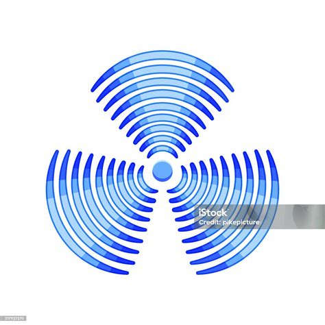 Bandwidth Wireless Signal Wave Cartoon Vector Illustration Stock