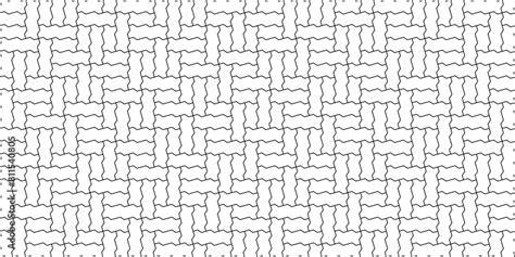 Mix Zig Zag Paving Blocks Pattern Seamless Landscape Interlocking Brick Texture Design In