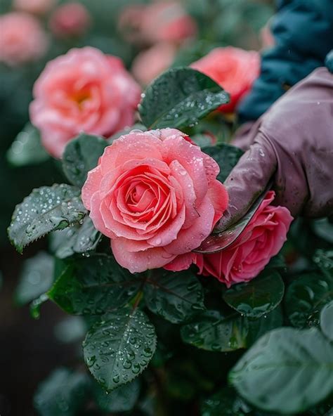 Premium Photo A Gardener Pruning Rose Bushes Wallpaper