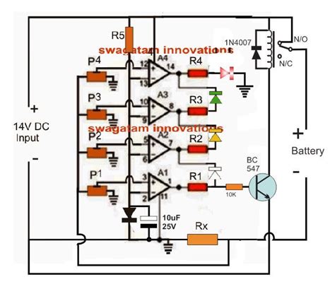 Battery Current Indicator Circuit Current Triggered Charging Cut Off Homemade Circuit Projects