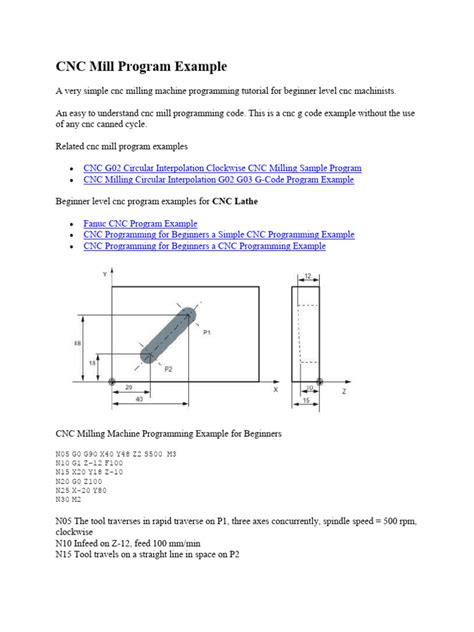 Cnc Mill Program Example Pdf