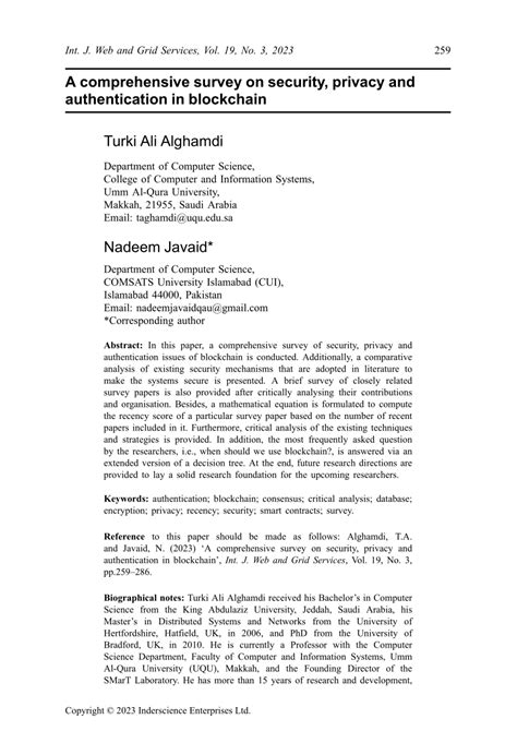 Pdf A Comprehensive Survey On Security Privacy And Authentication In Blockchain