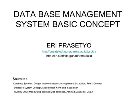 Database Management Systems