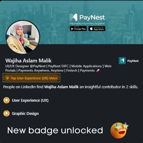 See My Top User Experience Ux Voice Badge Wajiha Aslam Malik Posted