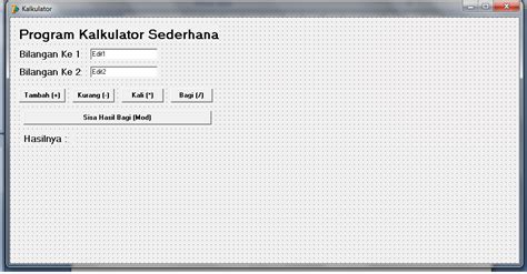 membuat kalkulator dengan delphi