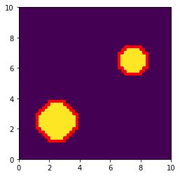 Python How To Add An Outline To A Mask With No Internal Lines In Matplotlib Stack Overflow