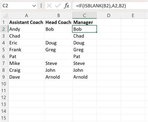 Excel Formula If Blank Then Return Value Of Another Cell
