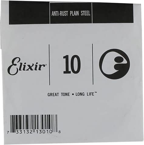 Elixir® Strings Anti Rust Plated Plain Steel Single String Reverb