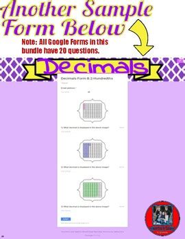 Decimals Google Forms Pack Ths Ths By Connections By Klakamp