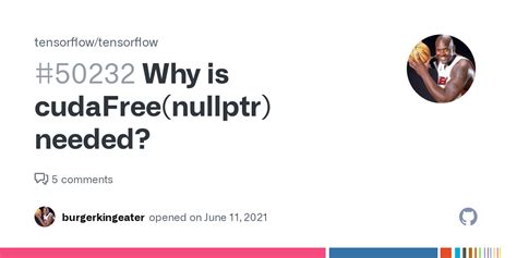 Why Is Cudafreenullptr Needed · Issue 50232 · Tensorflowtensorflow