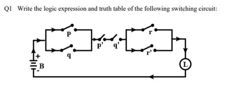 Answered Qi Write The Logic Expression And Truth Bartleby