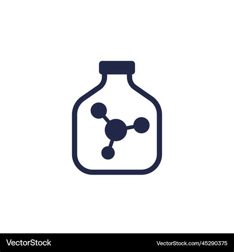 Solvent Bottle Icon On White Royalty Free Vector Image