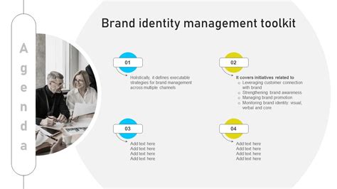 Agenda Brand Identity Management Toolkit Ppt Powerpoint Presentation File R