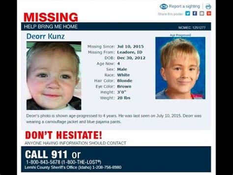 Missing Deorr Kunz Jr What Happened To Little Man Youtube