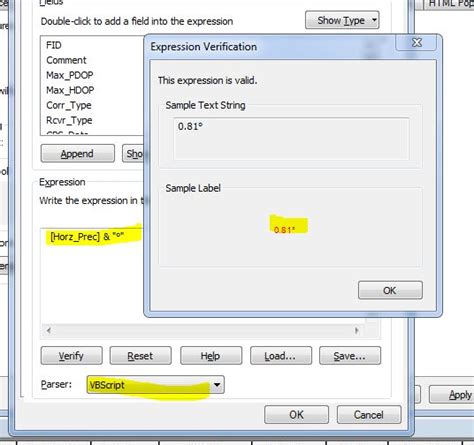 Arcgis Desktop Using Degree Symbol In Label Expressions Of Arcmap