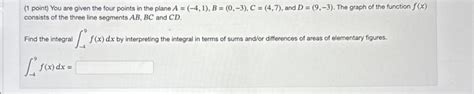 Solved 1 Point You Are Given The Four Points In The Plane Chegg Com