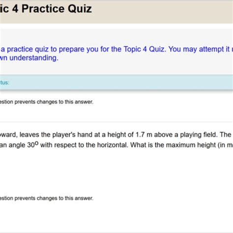 A Sample View Of The Quiz Interface Download Scientific Diagram