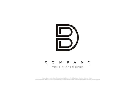 Premium Vector Initial Letter Db Or Bd Logo Design Vector Template