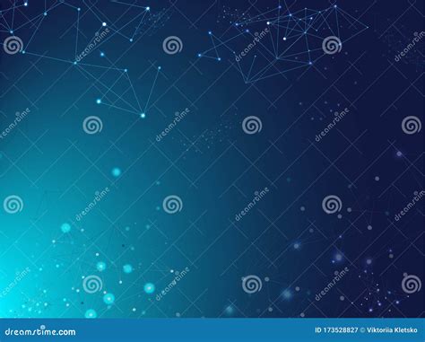 Big Data Information Blockchain Network Nodes Stock Vector Illustration Of Light Cyber