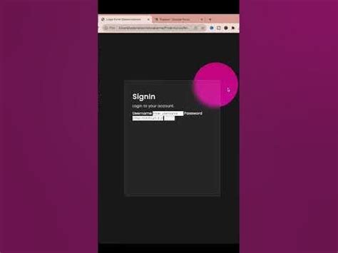 Glassmorphism Login Form Using Html CSS Devhubspot Shorts Login Form Css Html Css