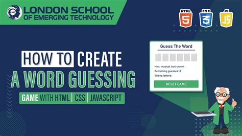 Create A Word Guessing Game Html Css And Javascript Lset
