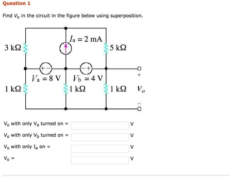 solved find vo in the circuit in the figure below using