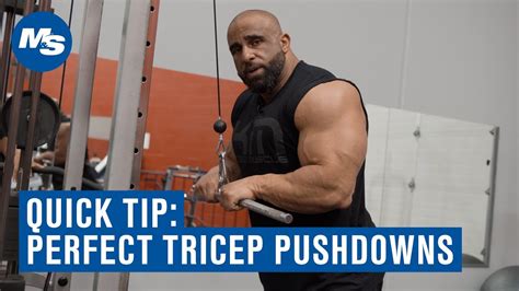 Quick Tip How To Perfect Your Tricep Pushdowns YouTube