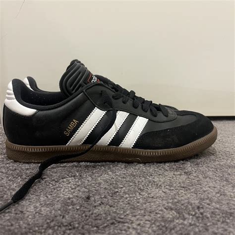 Black Adidas Sambas Super Trendy Black Sambas With Depop