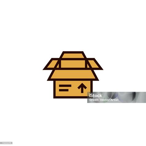패키지 아이콘입니다 골 판지 상자 기호를 열었습니다 이주 및 배달 개념입니다 간단한 청소 얇은 개요 스타일 디자인입니다 로고에 대한 스톡 벡터 아트 및 기타 이미지 Istock