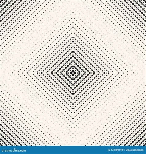 Vector Halftone Seamless Pattern With Grid Square Radial Gradient Transition Stock Vector