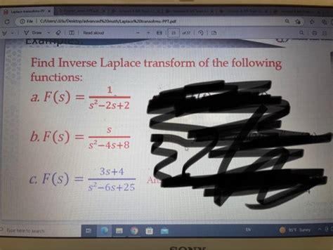 Solved Find Inverse Laplace Transform Of The Following