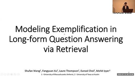 Underline Modeling Exemplification In Long Form Question Answering Via Retrieval