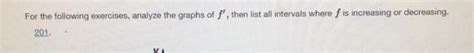 solved for the following exercises analyze the graphs of